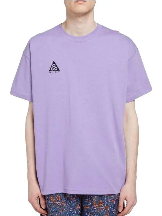 Nike X Logo Short Sleeve Purple T-shirt - Lavender