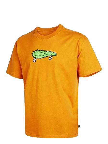 Nike Cactus Printing Skateboard Round Neck Short Sleeve Yellow T-shirt - Multi-color