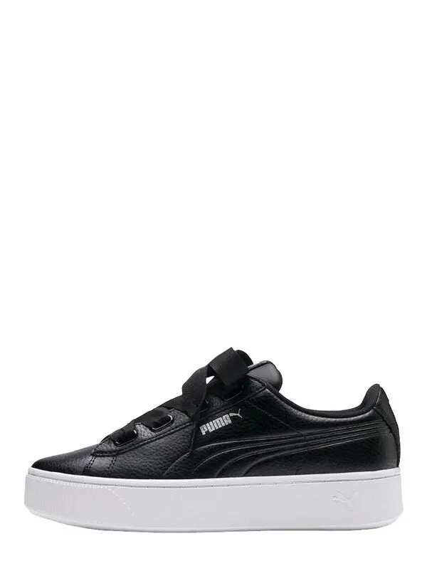 PUMA Vikky Stacked Ribbon Core Sneakers - Black And White