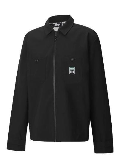 PUMA X The Hundreds Long Sleeve Zip Up Chore Jacket - Black