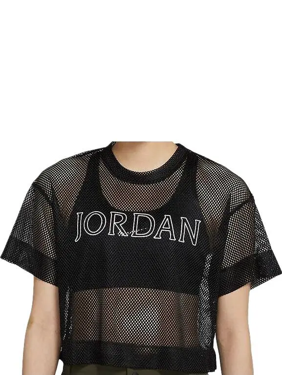 JORDAN Air Sports Stylish Mesh Short Sleeve - Black