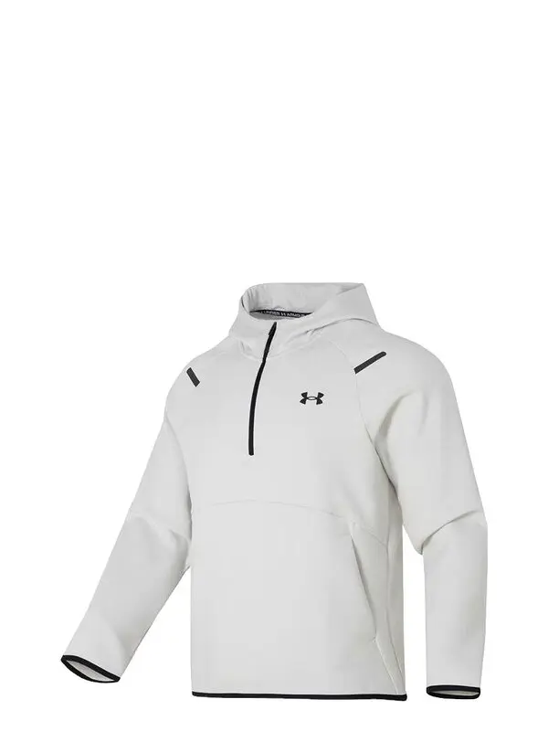 Under Armour Logo Unstoppable Fleece Zip Hoodie 'white - White/black