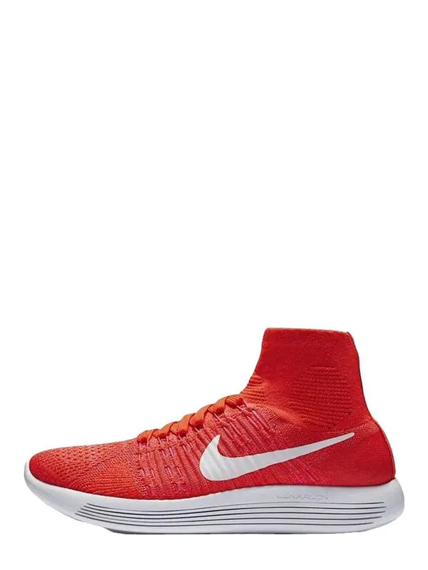 Nike Lunarepic Flyknit High Top Sneakers - Red