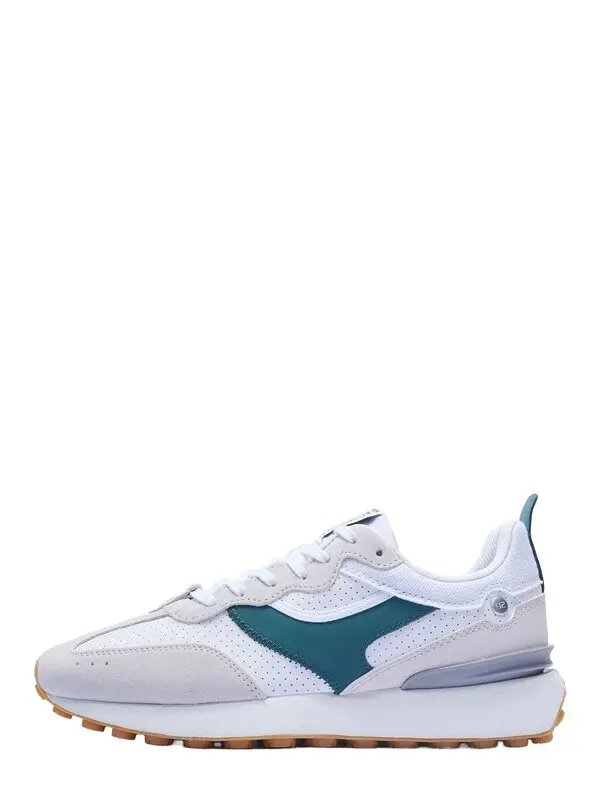 LI-NING Cosmos Classic Lace-up Sneakers - White/grey/teal