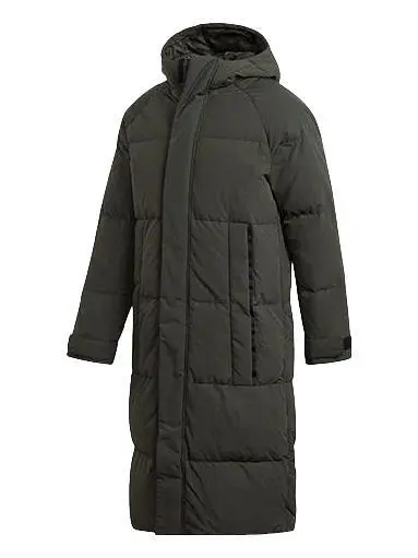 Adidas Hooded Padded Down Jacket - Dark Brown