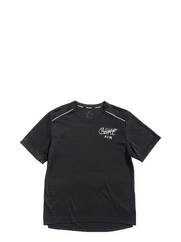 Nike Dri-fit Miler Short Sleeve Printed Tee - Black