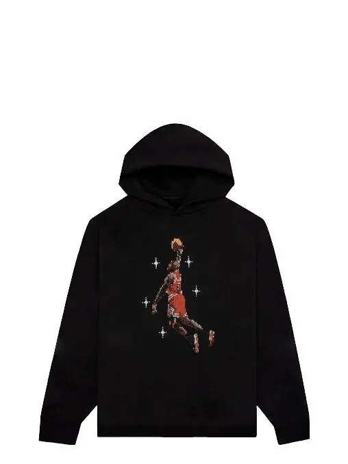 JORDAN Pixel Print Fleece Hoodie - Default Color