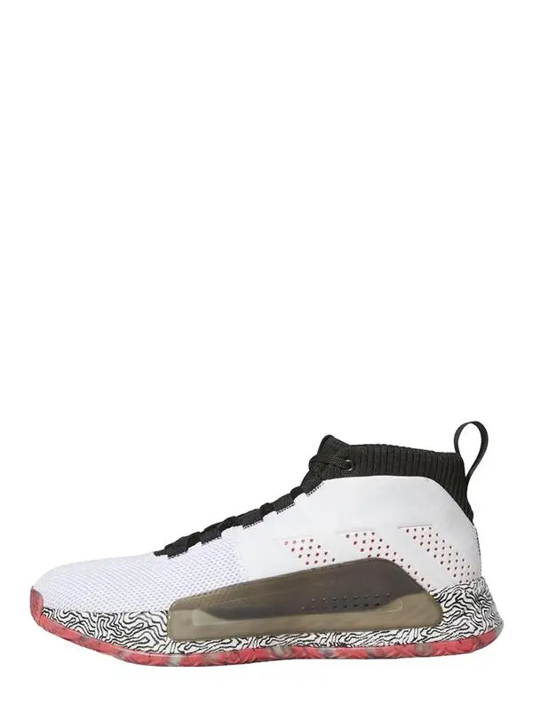 Adidas Dame 5 High Top Sneakers - White/red