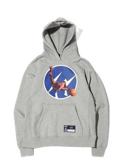 JORDAN X Fragment Design Hooded Sweatshirt - Gray