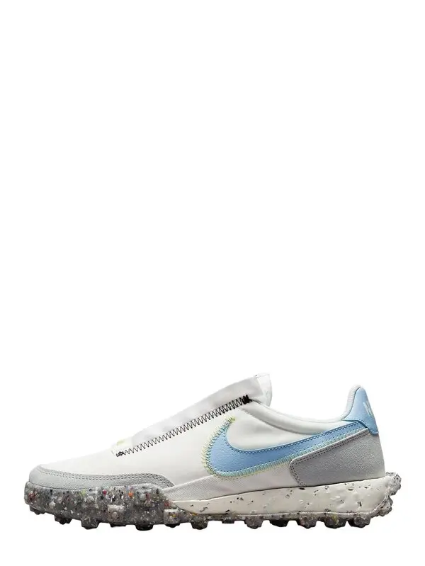 Nike Waffle Racer Crater Sneakers - Gray/white/blue