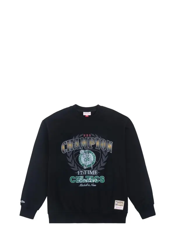 Mitchell & Ness X Nba Boston Celtics 17-time Champion Crewneck Sweatshirt - Black