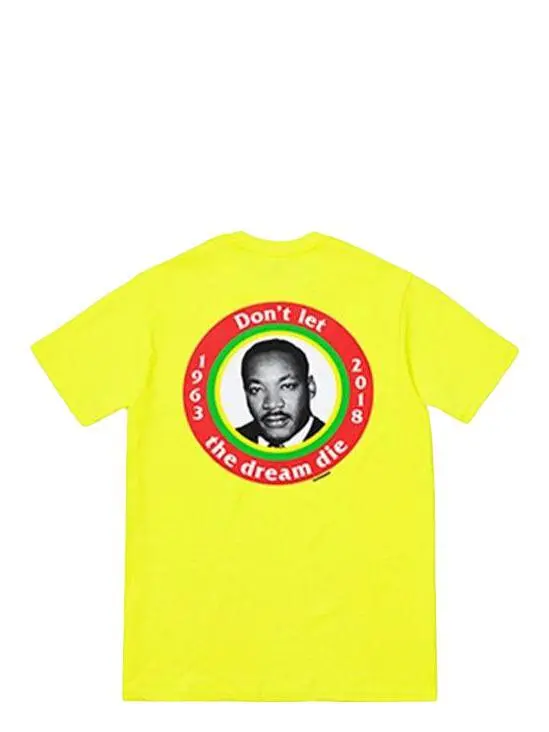 Supreme Ss18 Mlk Dream Bright Tee - Yellow
