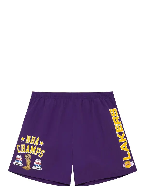 Mitchell & Ness X Nba Team Heritage Woven Short 'los Angeles Lakers - Purple