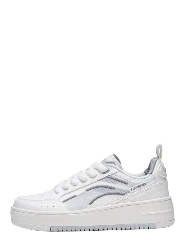 LI-NING Lifestyle Skate Sneakers - White/grey