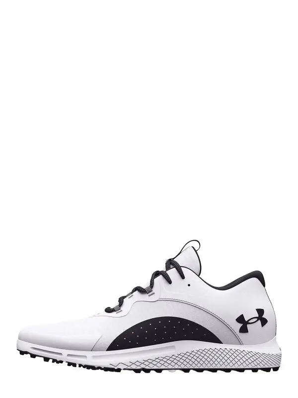 Under Armour Charged Draw 2 Spikeless Golf Shoes - White/black