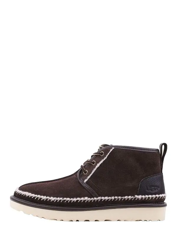 UGG Neumel Stitch Fleece Lined Ankle Boots - Brown