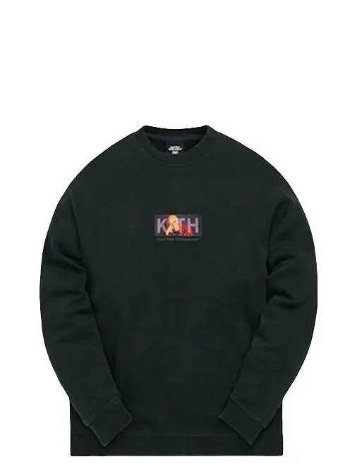 Kith For Curb Your Enthusiasm Mood Logo Crewneck 'stadium - Black