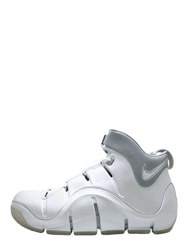 Nike Zoom Lebron 4 Mid Top Sneakers - White/grey