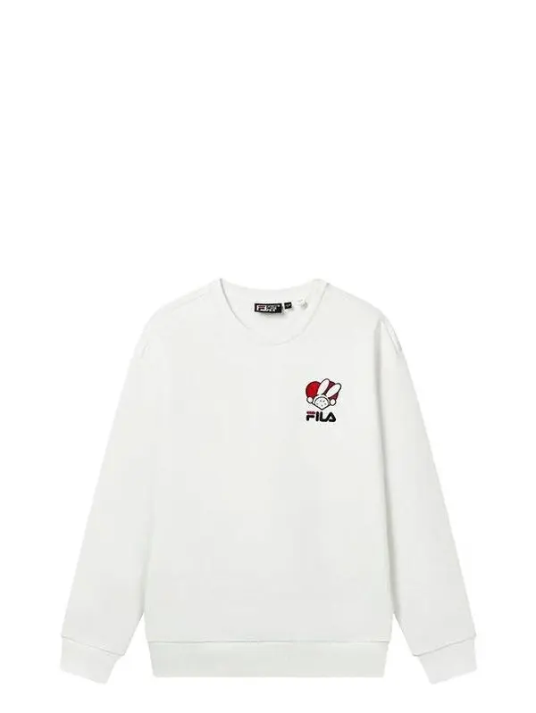FILA Graphic Print Pullover - White/black/red