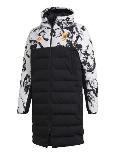 Adidas Juventus Colorblock Hooded Down Jacket - Black