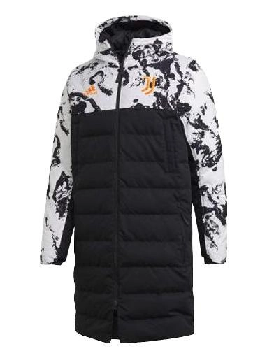 Adidas Juventus Colorblock Hooded Down Jacket - Black