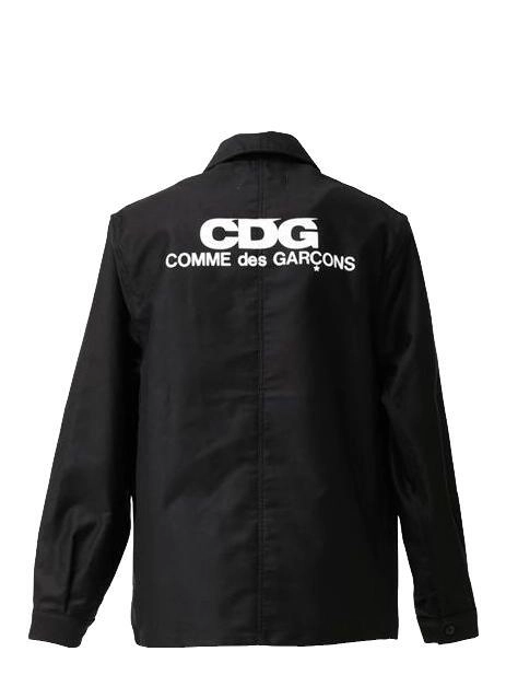 Comme Des Garçons Cdg Logo Coach Jacket - Black