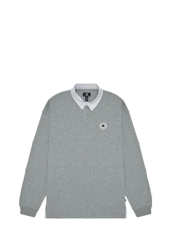 CONVERSE All Star Long Sleeve Rugby Shirt - Grey