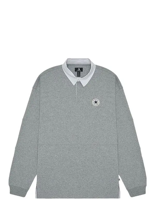 CONVERSE Chuck Taylor All Star Long Sleeve Rugby Shirt - Grey