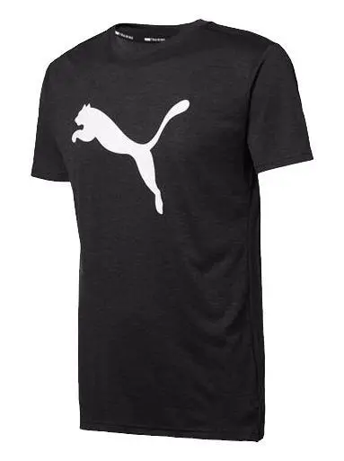 PUMA Logo Printed Short Sleeve Tee - Black
