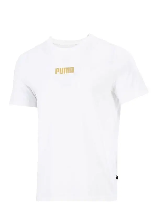 PUMA Alphabet Printing Casual Sports Short Sleeve - White