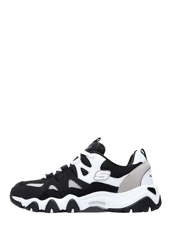 Sketchers D'lites 2.0 Low Top Sneakers - Black/white/grey