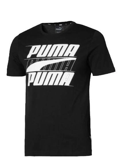 PUMA Round Neck Short Sleeve Rebel Basic - Black