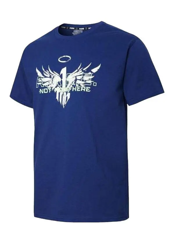 PUMA X Lamelo Rare Basketball Tee 'blue - Blue/white