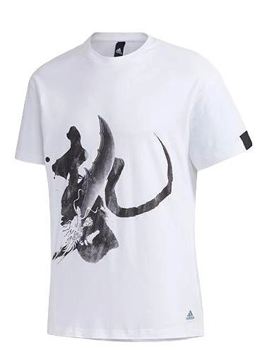 Adidas Sports Round Neck Short Sleeve 'wuji Story - White