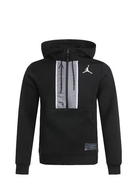 JORDAN Air Sports Half-zip Logo Jacket - Black