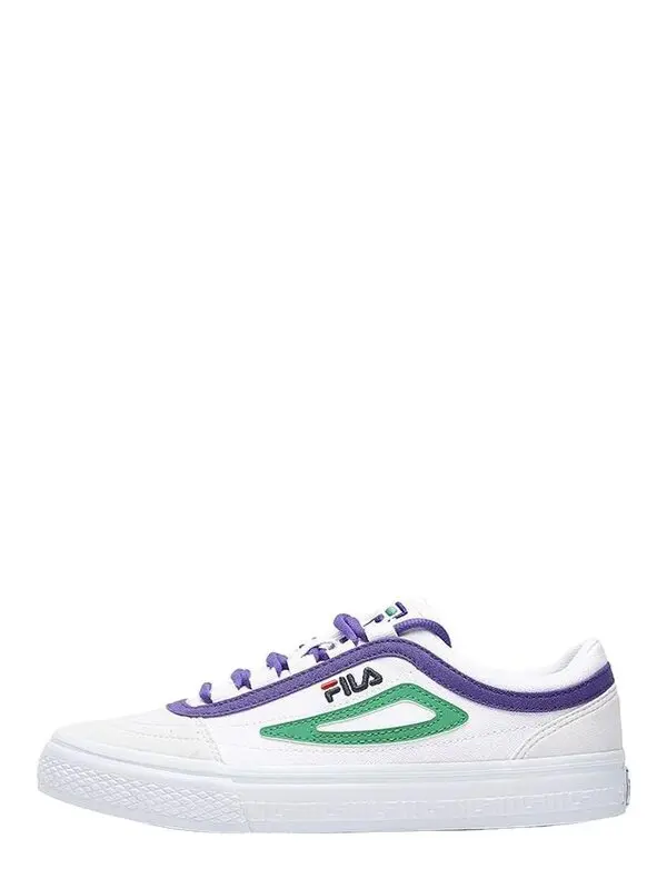 FILA Lace-up Casual Sneakers - Whitegreenpurple