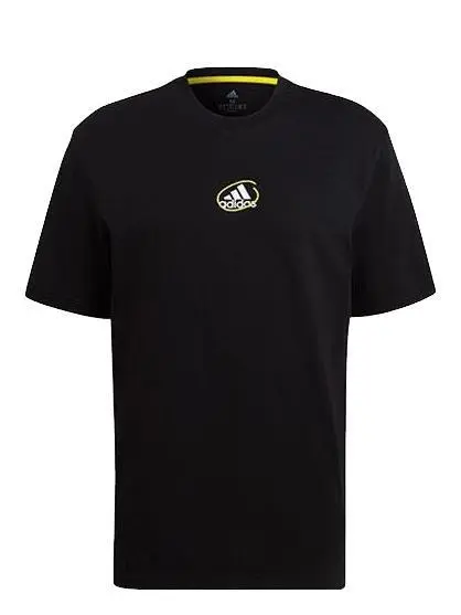 Adidas Scribble Tee M Back Logo Sports Short Sleeve - Black