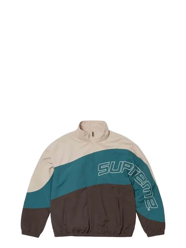 Supreme Track Jacket - Tan/black/blue