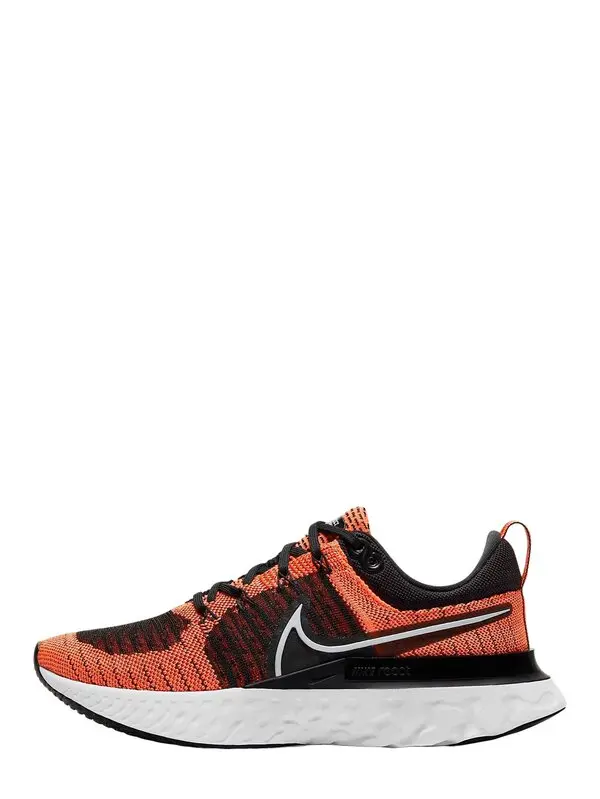 Nike React Infinity Run Flyknit 2 "bright Mango Black" Athletic Sneakers - Black/orange