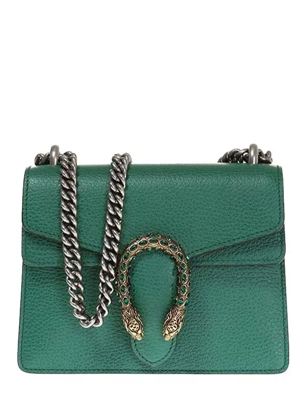 Gucci Dionysus Tiger Head Chain Shoulder Bag - Green