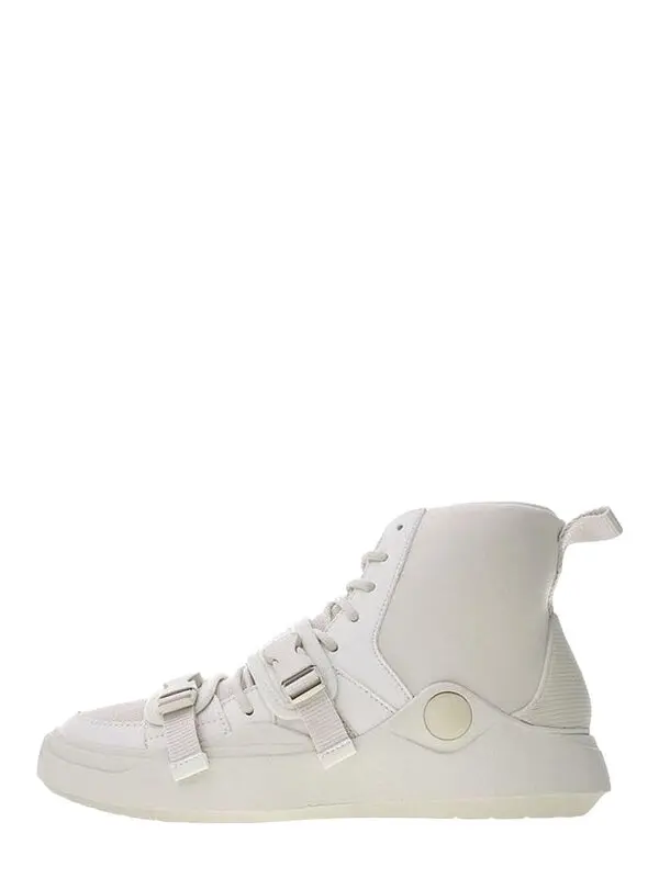 PUMA Abyss Han Beige High Top Sneakers With Buckled Straps - Creamy