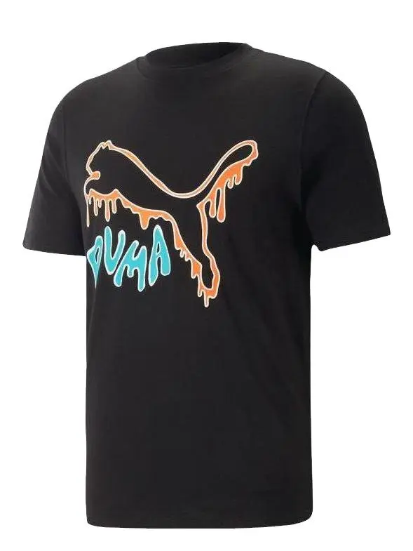 PUMA Graphic Melted Cat T-shirt - Black