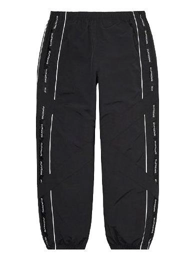 Supreme Cross Paneled Track Pants 'black White - Black/white