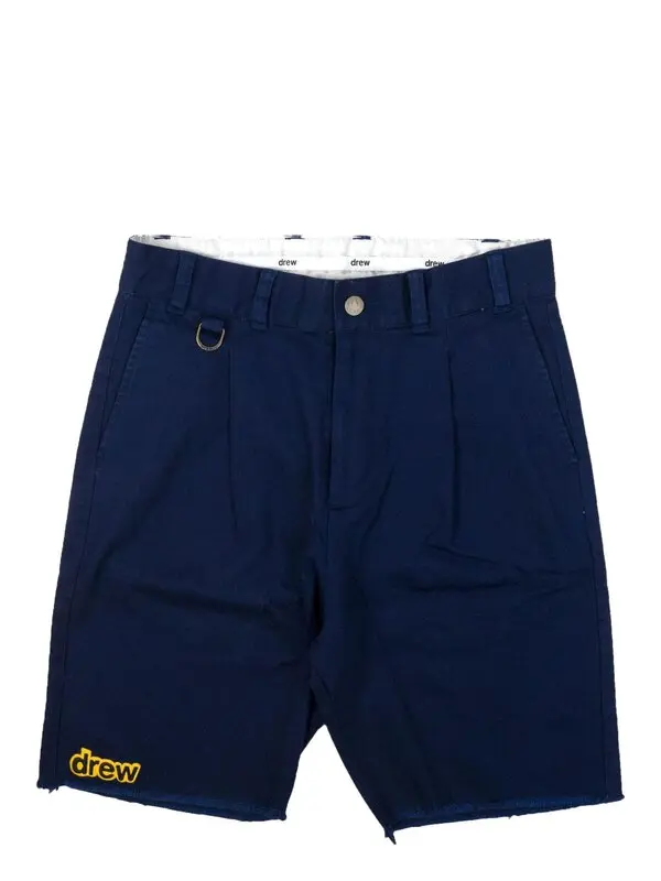 Drew House Stretch Twill Pleated Shorts - Navy