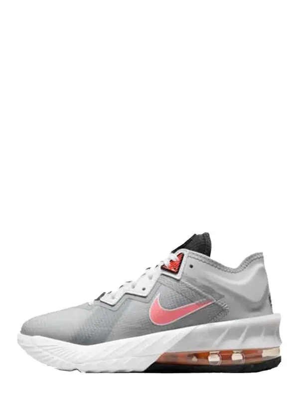 Nike Jr. Lebron 18 Low X Space Players Athletic Sneakers - White/grey