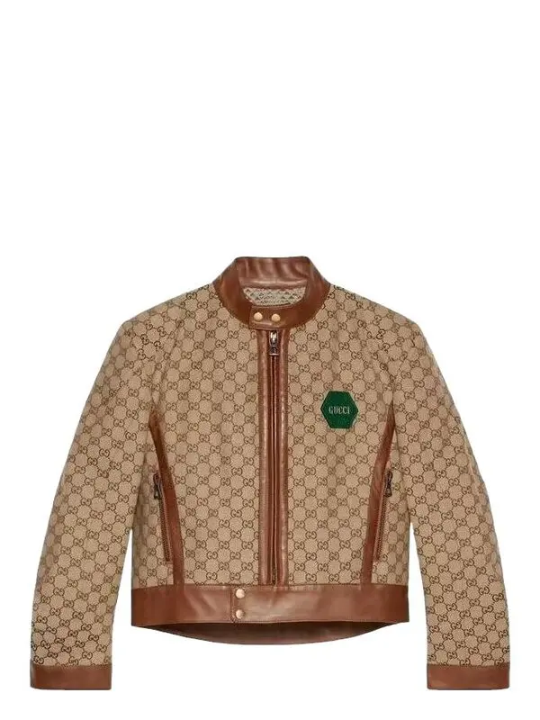 Gucci Gg Canvas Jacket - Tan