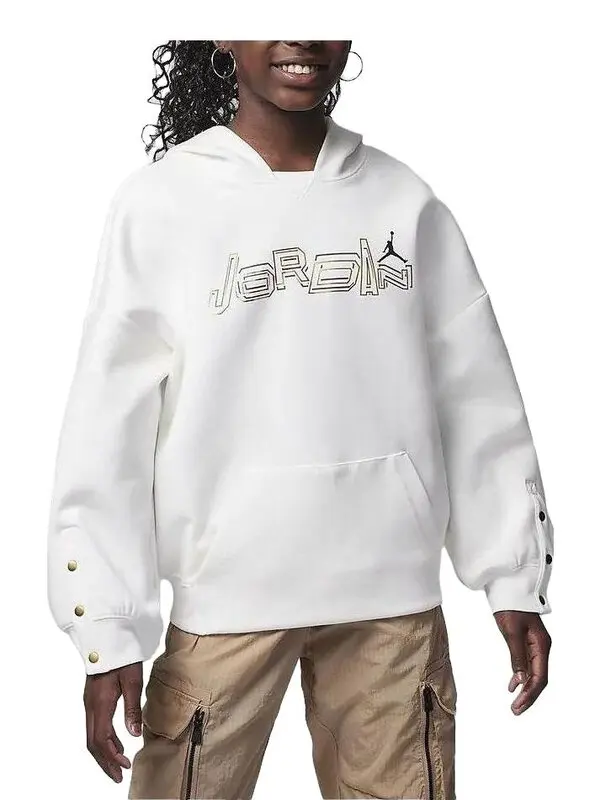 JORDAN Take Flight Pullover Hoodie - Sail/black
