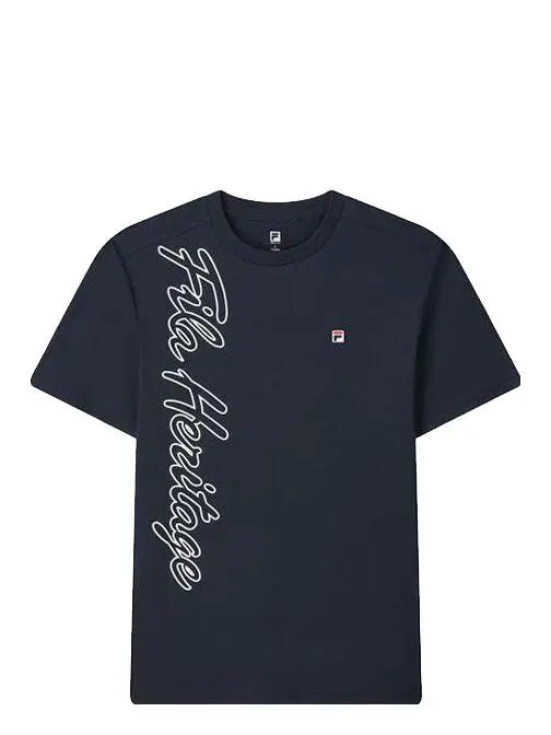 FILA Alphabet Printing Knit Short Sleeve - Blue