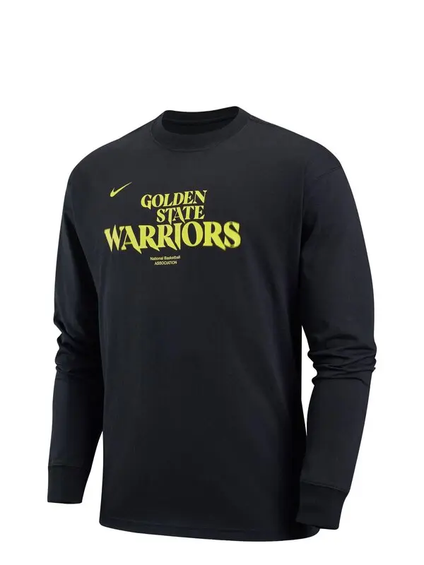Nike X Nba Golden State Warriors Long Sleeve T-shirt - Black/blue