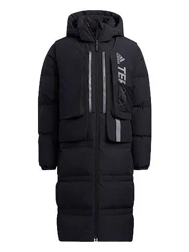 Adidas Down Feather Detachable Vest And Long Hooded Jacket - Default Color